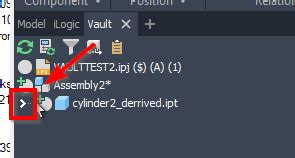 Inventor Crashes When Using Quick Find In Vault Panel After Removing Derived Part