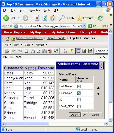 Kb17386 How To Prevent A New Attribute Form From Being Displayed By Default In Microstrategy Web