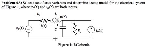 Solved Problem 43 Select A Set Of State Variables And
