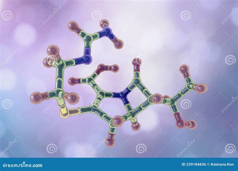 Imipenem Antibiotic Molecule 3d Illustration