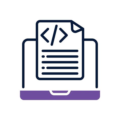 Coding Script Dual Tone Icon For Your Website Mobile Presentation And Logo Design 55107134