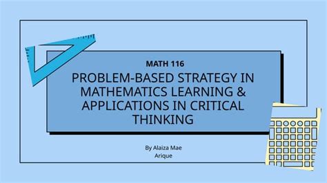 Problem Based Learning In Mathematics Math116pptx