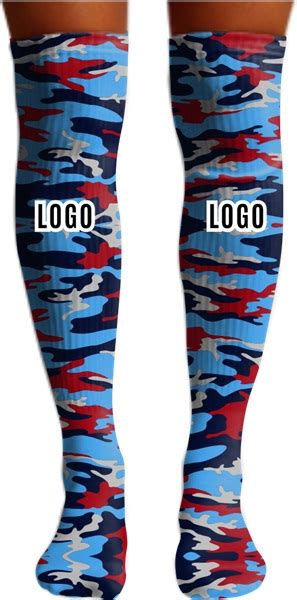 Custom Team Sports Socks Sublimated Over The Knee Socks Camo