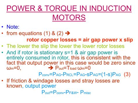 Induction Motor Rotor Circuit Model And Energy Conservation Ppt