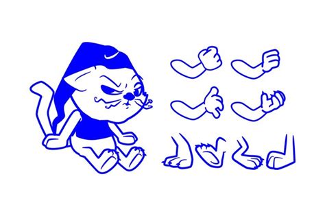 Free Vector Hand Drawn Retro Cartoon Character Constructor Illustration