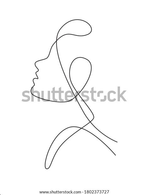 One Continuous Line Drawing Sexy Beauty Stock Vector Royalty Free 1802373727 Shutterstock