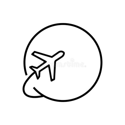 a passenger plane flies around the earth stock vector illustration