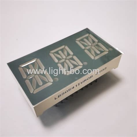 Ultra Red Triple Digit Segment Alphanumeric LED Display Common Anode For Temperature