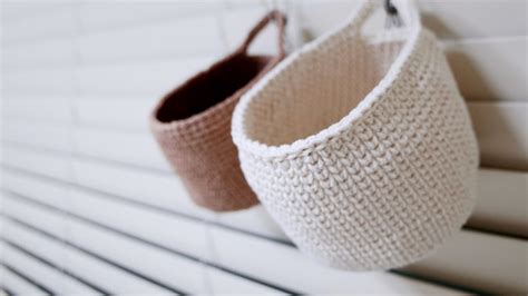 코바늘소품 니트 스티치 바구니 Youtube