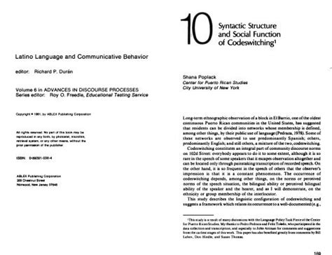 syntactic structure and social function of codeswitching1