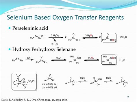 Ppt Selected Catalytic Reactions Involving Selenium Compounds