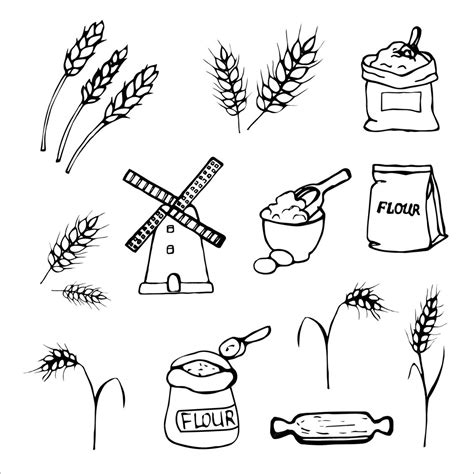 Premium Vector Baking Elements Flour Sugar Corn