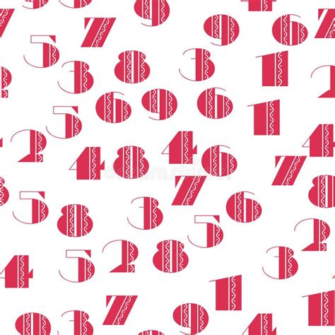 Seamless Pattern With Beautiful Numbers Algebra And Geometry