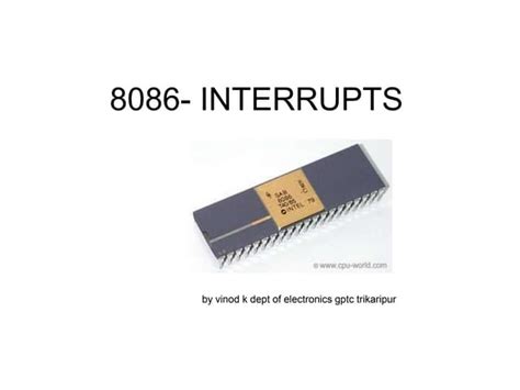 vino s 8086 interrupts ppt