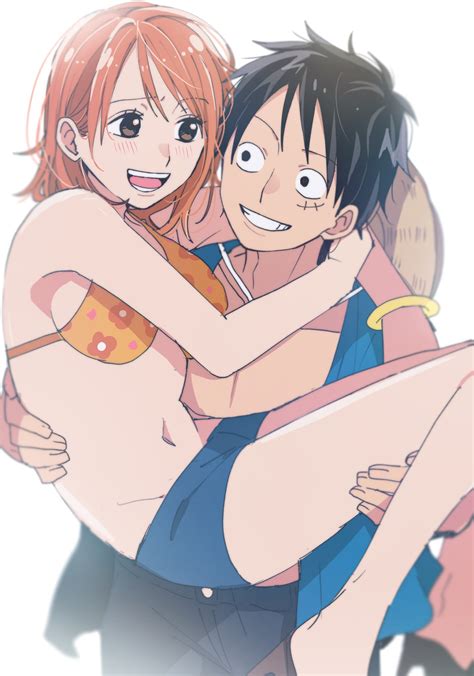 Nami And Monkey D Luffy One Piece Drawn By Chiya Op Danbooru