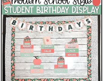 Editable Classroom Birthday Cupcake Printable Bulletin Board Etsy