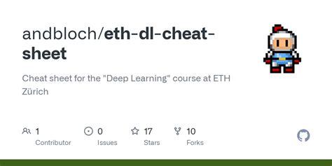 GitHub andbloch eth dl cheat sheet Cheat sheet for the Deep Learning course at ETH Zürich