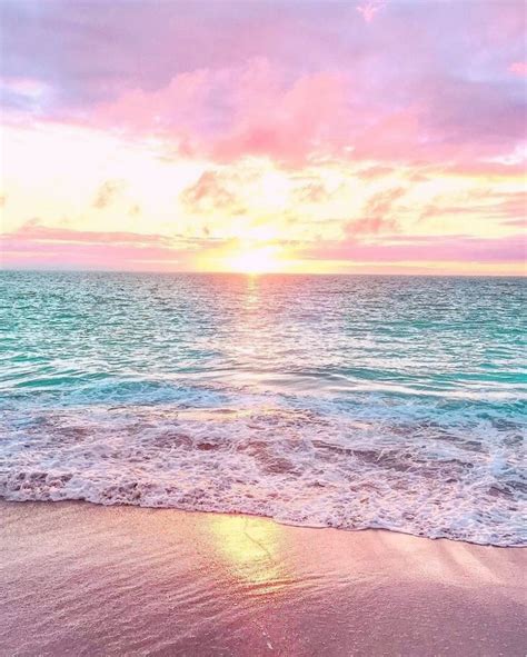 Pink Sunsets On The Beach