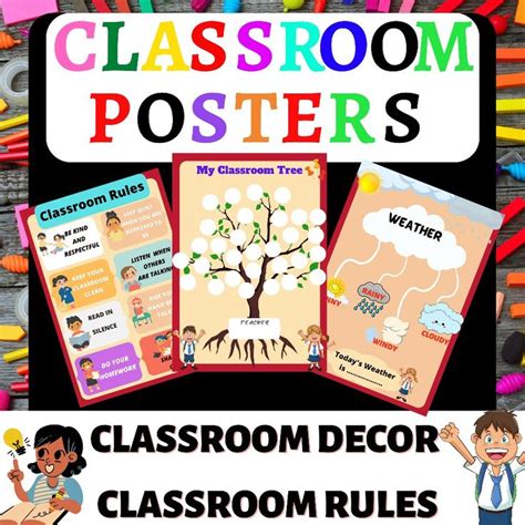 Back To School Educational Classroom Posters Classroom Decor Printables