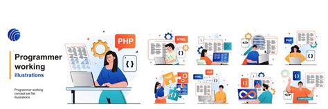 people coding vector images over 14 000