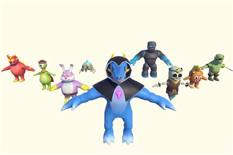 Stylized Rpg Monster Characters Set Pack 3d Characters Unity Asset