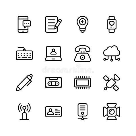 Grab This Unique And Modern Network And Communication Icons Set Stock Illustration