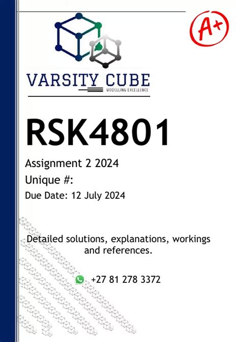 rsk4801 assignment 2 detailed answers 2024 distinction guaranteed