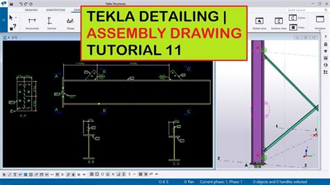 Tekla Detailing Assembly Drawing Tutorial 11 Youtube