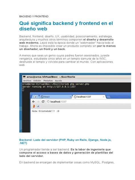 Backend Y Frontend Pdf Script Java Php