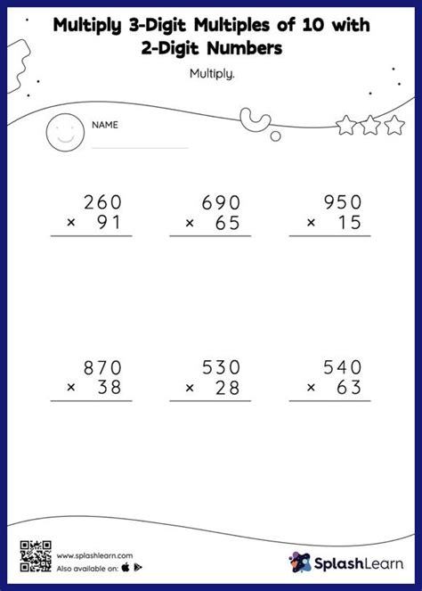 Multiply 3 Digit Multiples Of 10 With 2 Digit Numbers Vertical