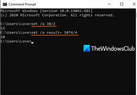 Perform Arithmetic Operations In Command Prompt On Windows 1110