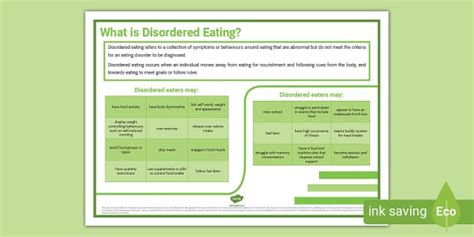What Is Disordered Eating Teacher Made Twinkl