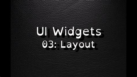 Unreal 5 Tutor Ui With Widgets 03 Layout Youtube