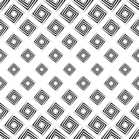Monochrome Repeating Rectangular Spiral Pattern Design Background