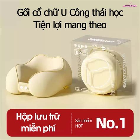 Gối chữ U kê cổ MELY TOP TOP Công thái học cao su non dành cho dân văn phòng và đi xe đường dài ...