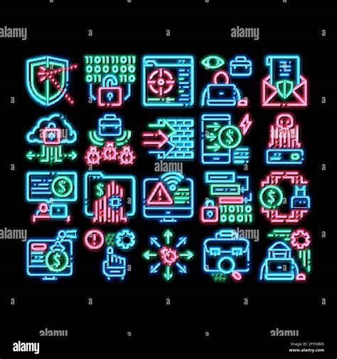Pentesting Software Neon Glow Icon Illustration Stock Vector Image And Art Alamy