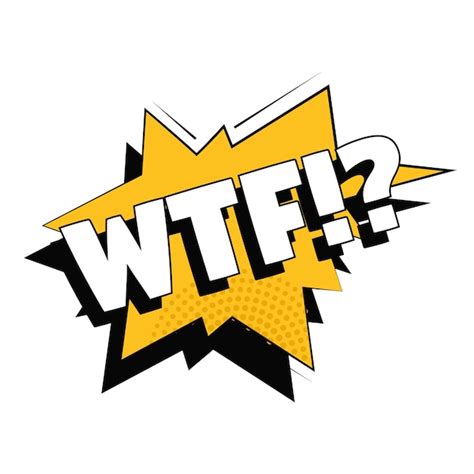 Premium Vector | Comic lettering wtf on white background vector illustration