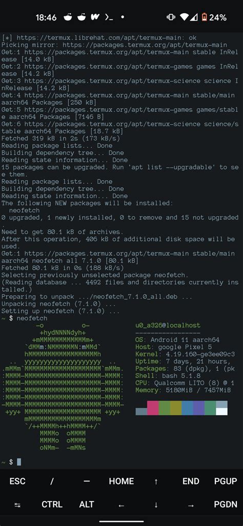 Andronix Using Termux Running Arch On A Pixel 5 R Linuxmasterrace