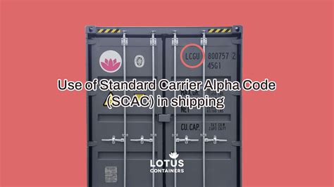Use Of Standard Carrier Alpha Code In Shipping