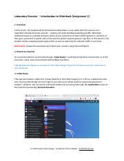 Introduction To Wireshark Assignments Docx Laboratory Exercise Introduction To Wireshark