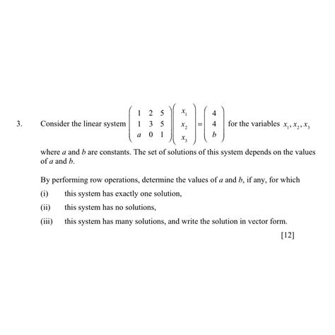 solved consider the linear system