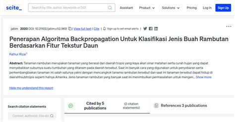 Penerapan Algoritma Backpropagation Untuk Klasifikasi Jenis Buah Rambutan Berdasarkan Fitur