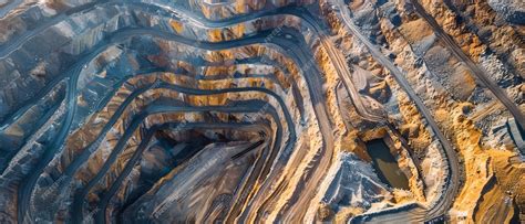 premium photo the serpentine paths of a mining operation wind through