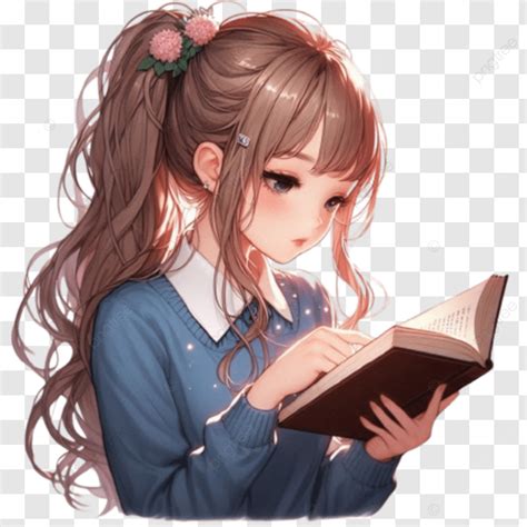 책을 읽고 애니메이션 소녀 만화 예술 책을 읽고 애니메이션 소녀 만화 예술 책을 읽는 소녀 만화 예술 애니메이션 소녀 독서 책 Png 일러스트 및 이미지 에 대한 무료