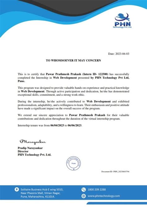 prathmesh pawar on linkedin certificate