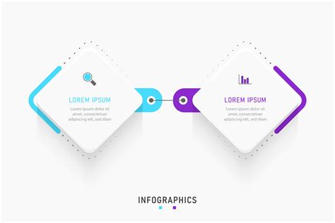 Vector Infographic Label Design Template With Icons And 2 Options Or