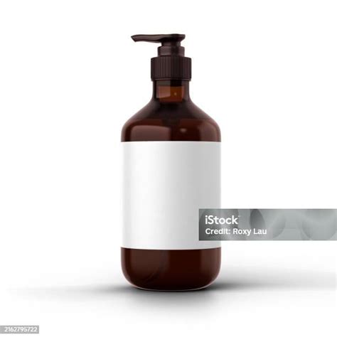 젤 비누 알코올 크림 및 화장품 3d 렌더링 3d 일러스트레이션에 사용하는 디스펜서 에어리스 펌프가 있는 어두운 빈 유리 투명 병 Health에 대한 스톡 사진 및 기타