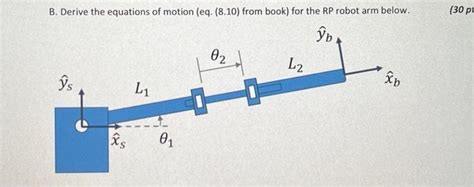 Solved B Derive The Equations Of Motion For The RP Robot Chegg