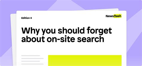 Why You Should Forget About On Site Search