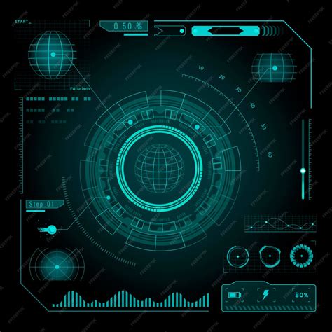 Premium Vector Technology Interface Template Design Elements Vector